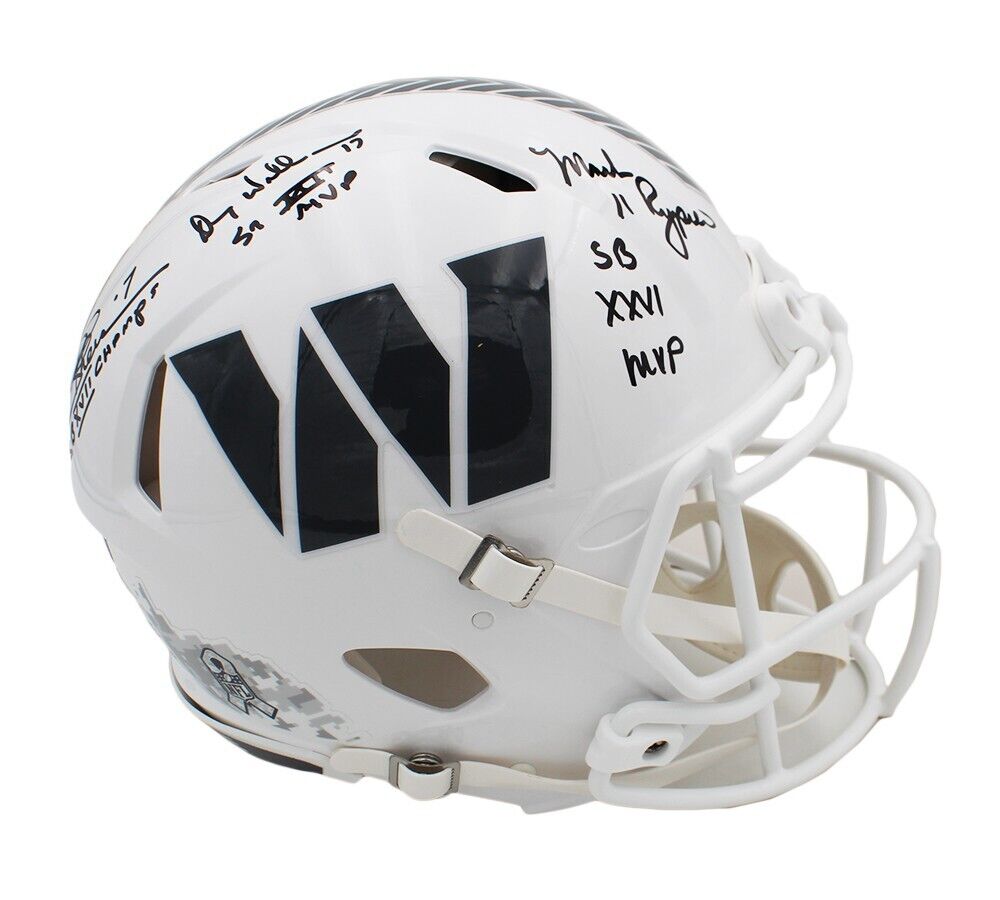Rypien/Theismann/Williams Signed Commanders Speed Auth STS3 NFL Helmet – Super Sports Center