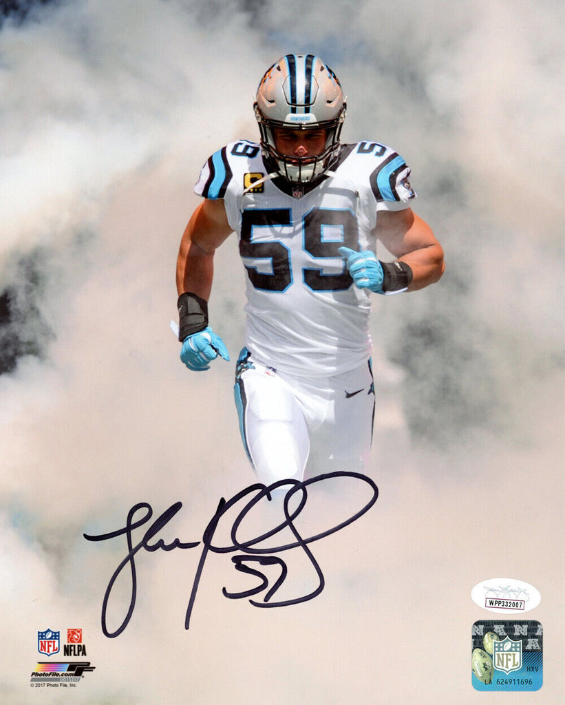 Luke Kuechly Autographed/Signed Carolina Panthers 8x10 Photo JSA 48283 – Super Sports Center