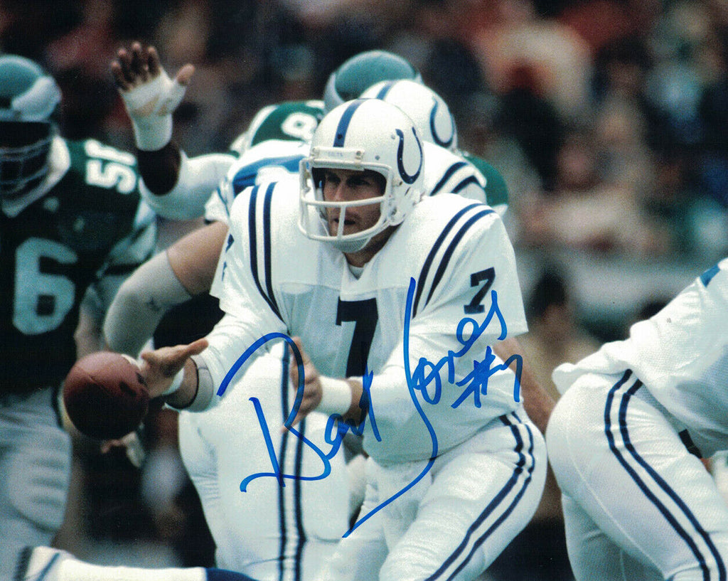 Bert Jones Autographed/Signed Baltimore Colts 8x10 Photo 30110 – Super Sports Center