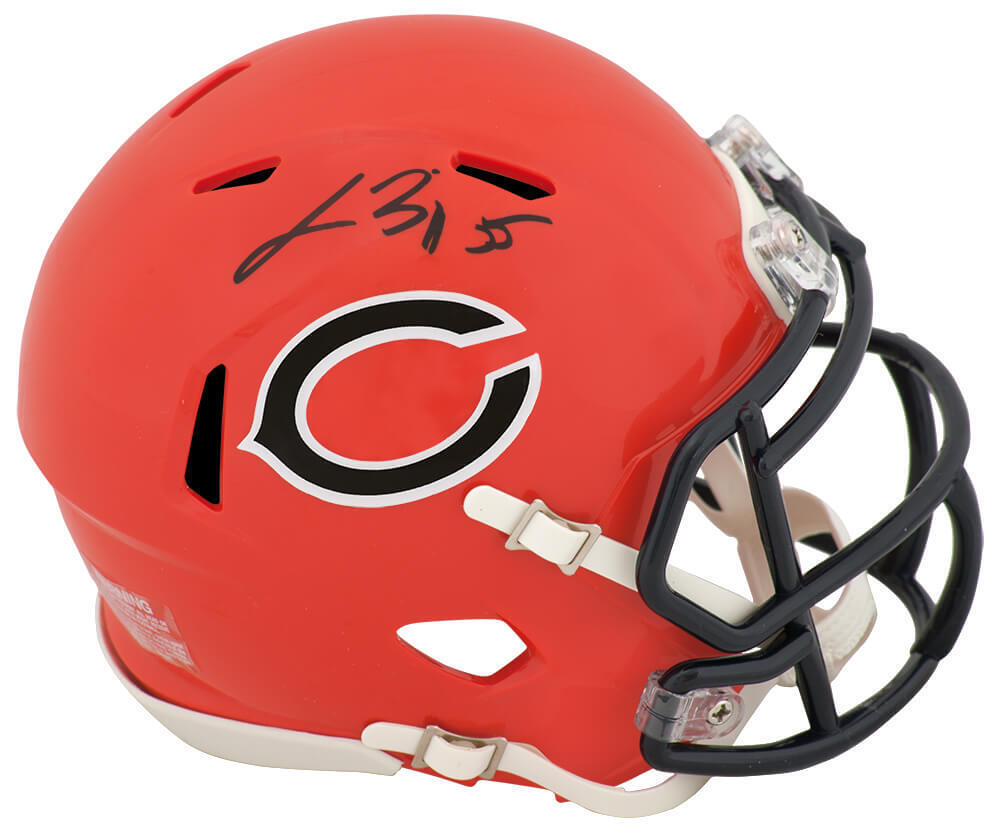 Lance Briggs Signed Bears 2022 Alt Orange Riddell Mini Helmet - (SCHWA – Super Sports Center