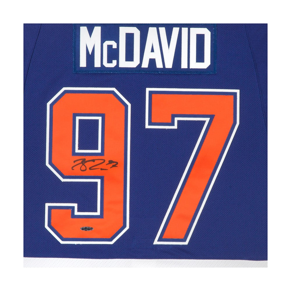 Connor McDavid Autographed Edmonton Oilers Authentic Reebok Blue Jerse – Super Sports Center