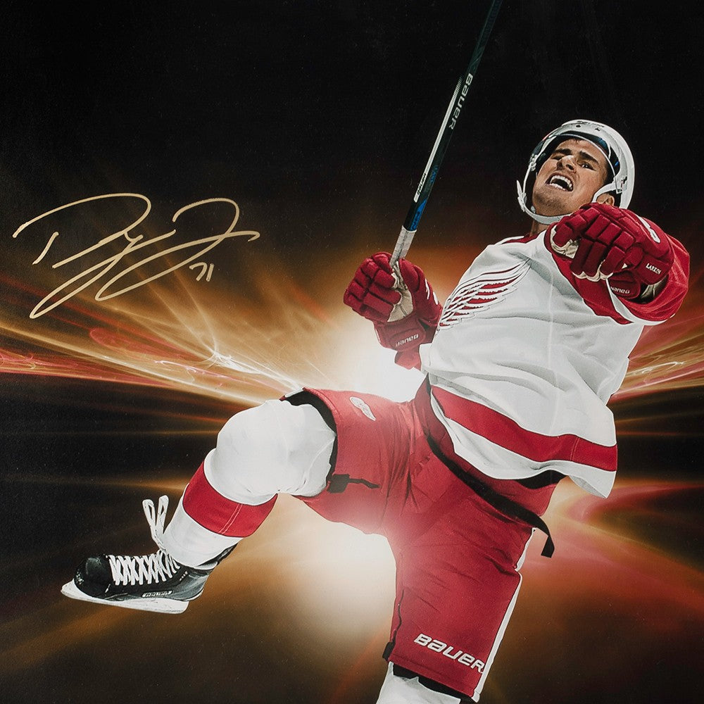 Dylan Larkin Autographed "Celebration" Photo – Super Sports Center