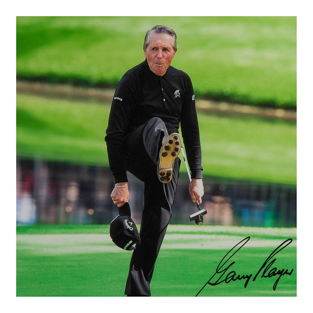 Gary Player Autographed The Kick Photo – Super Sports Center