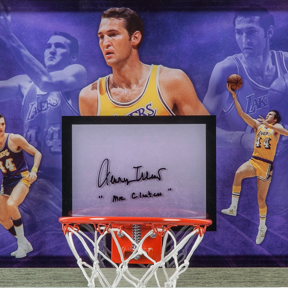 Jerry West Autographed & Inscribed "Mr. Clutch" Backboard – Super ...
