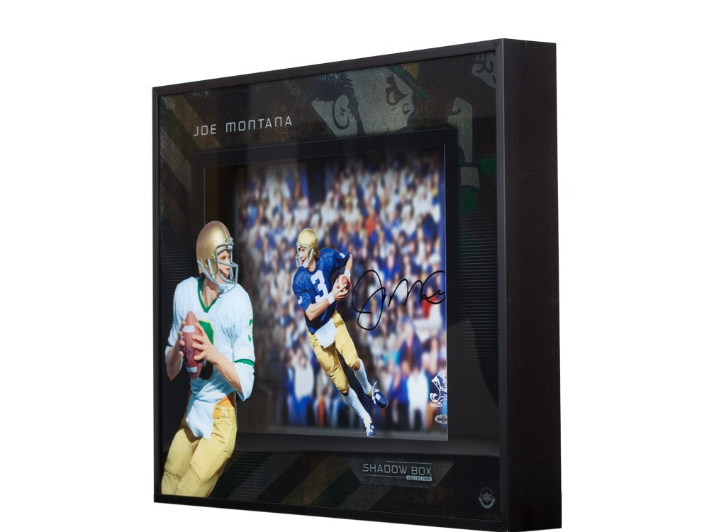 Joe Montana Autographed "Roll Out" Shadow Box – Super Sports Center