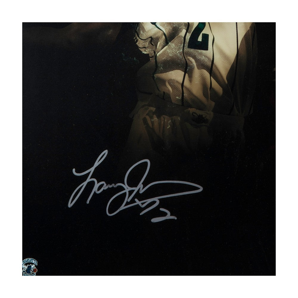 Larry Johnson Autographed "Battle" 16 x 20 – Super Sports Center