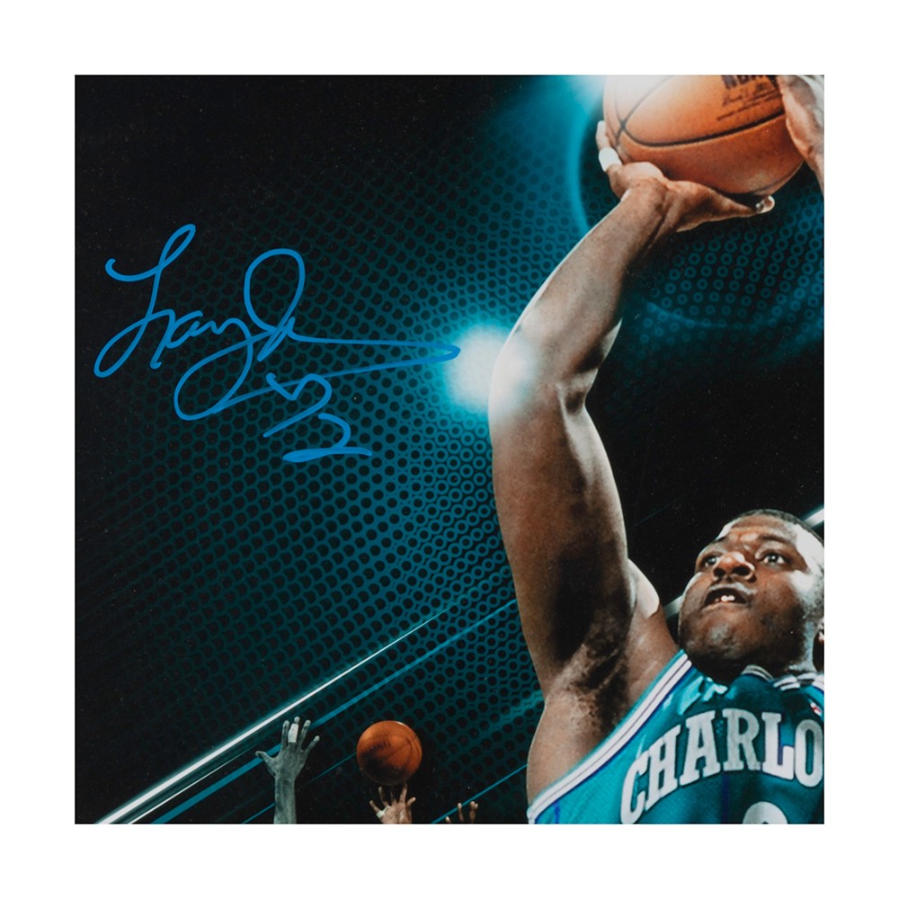 Larry Johnson Autographed "Fadeaway" 16 x 24 – Super Sports Center