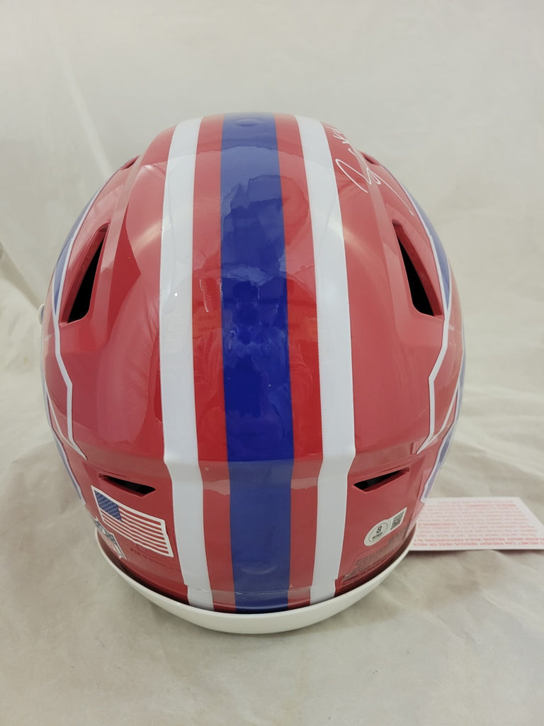 JAMES COOK SIGNED BUFFALO BILLS THROWBACK SPEEDFLEX AUTHENTIC HELMET B ...