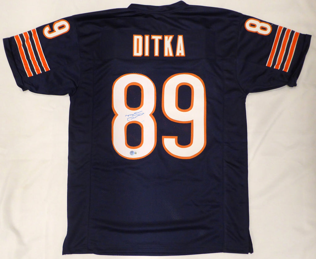 Chicago Bears Mike Ditka Autographed Blue Jersey (Mark) Beckett BAS QR ...
