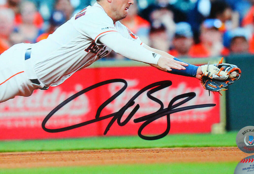 Alex Bregman Signed Houston Astros 8x10 Dive Photo-Beckett W Hologram ...