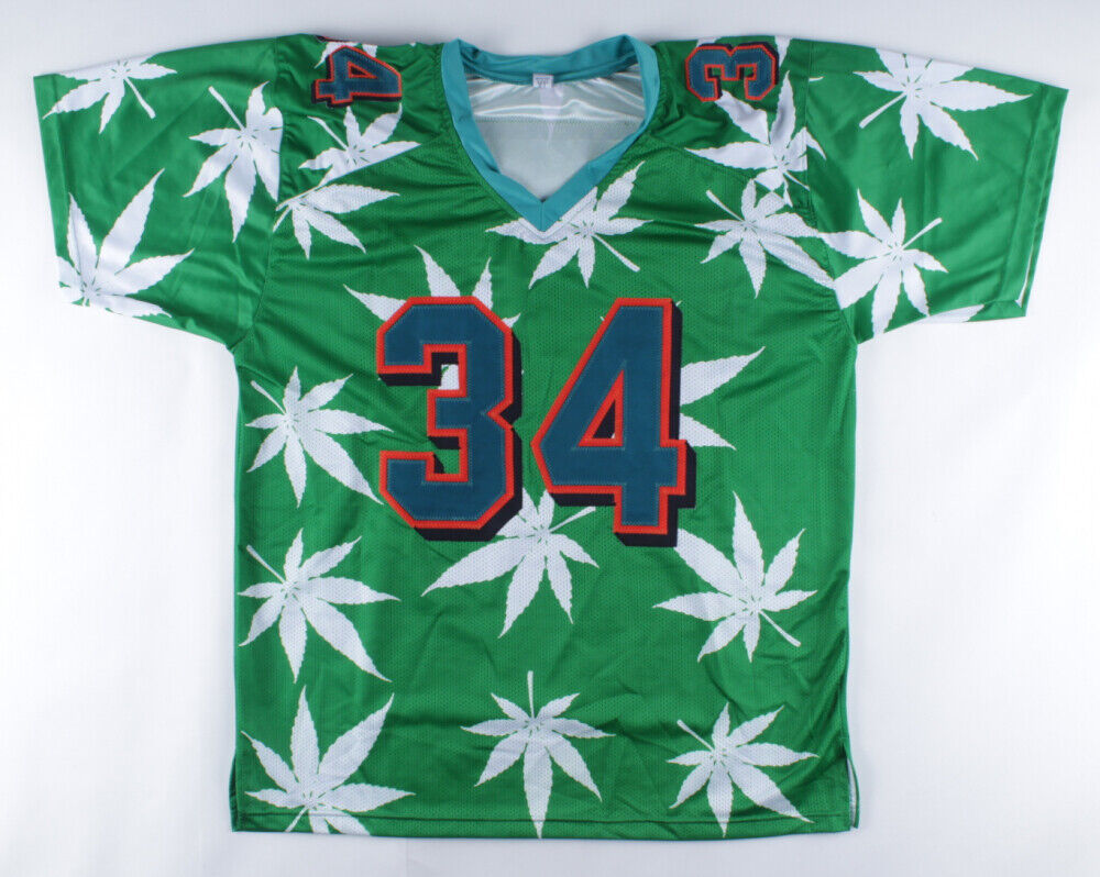 Ricky Williams Signed Miami Dolphins Weed Leaf Print Jersey (JSA COA ...