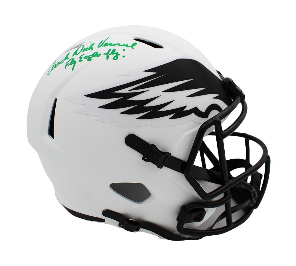 Dick Vermeil Signed Philadelphia Eagles Speed Full Size Lunar NFL Helm ...