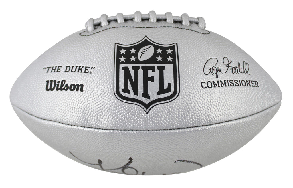 Kurt Warner Signed Wilson Replica Duke Metallic Silver Nfl Football BA ...