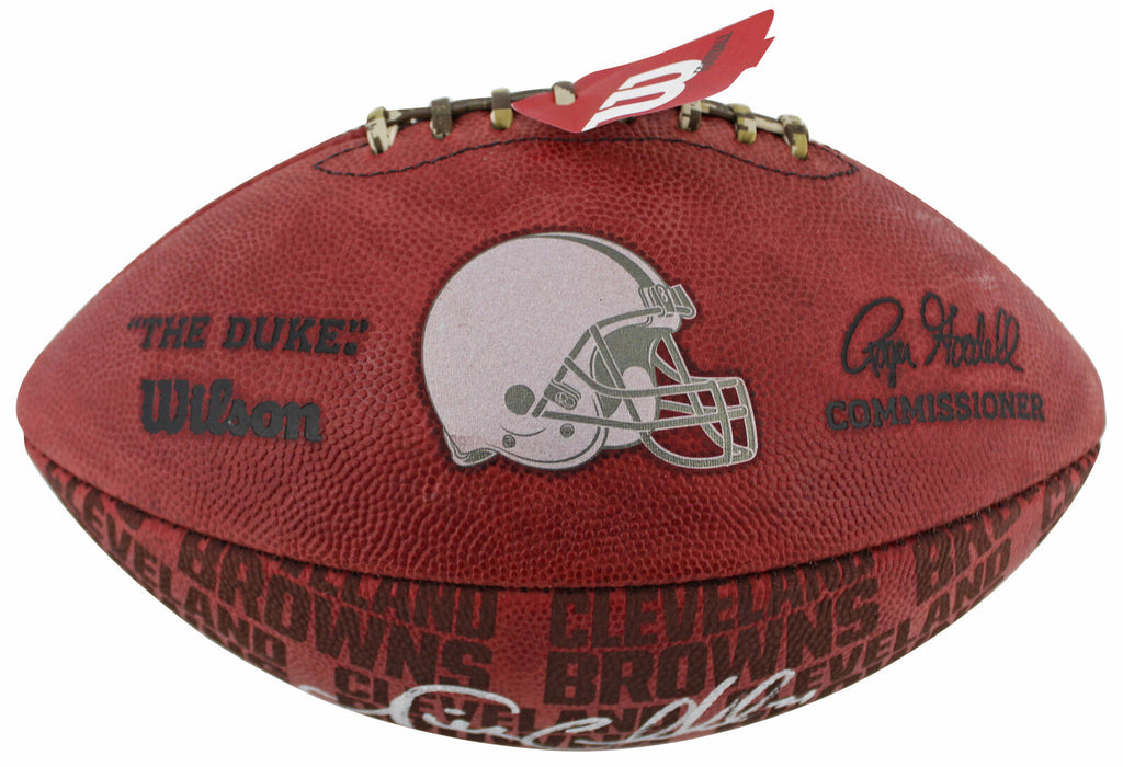 Browns Nick Chubb Signed Wilson "The Duke" Team Showcase Football BAS ...