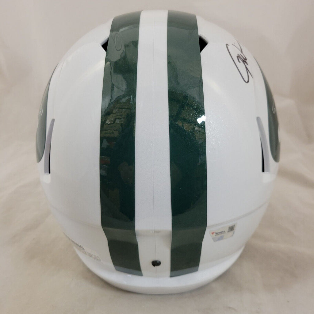 GARRETT WILSON SIGNED NEW YORK JETS FS THROWBACK SPEED REPLICA HELMET ...