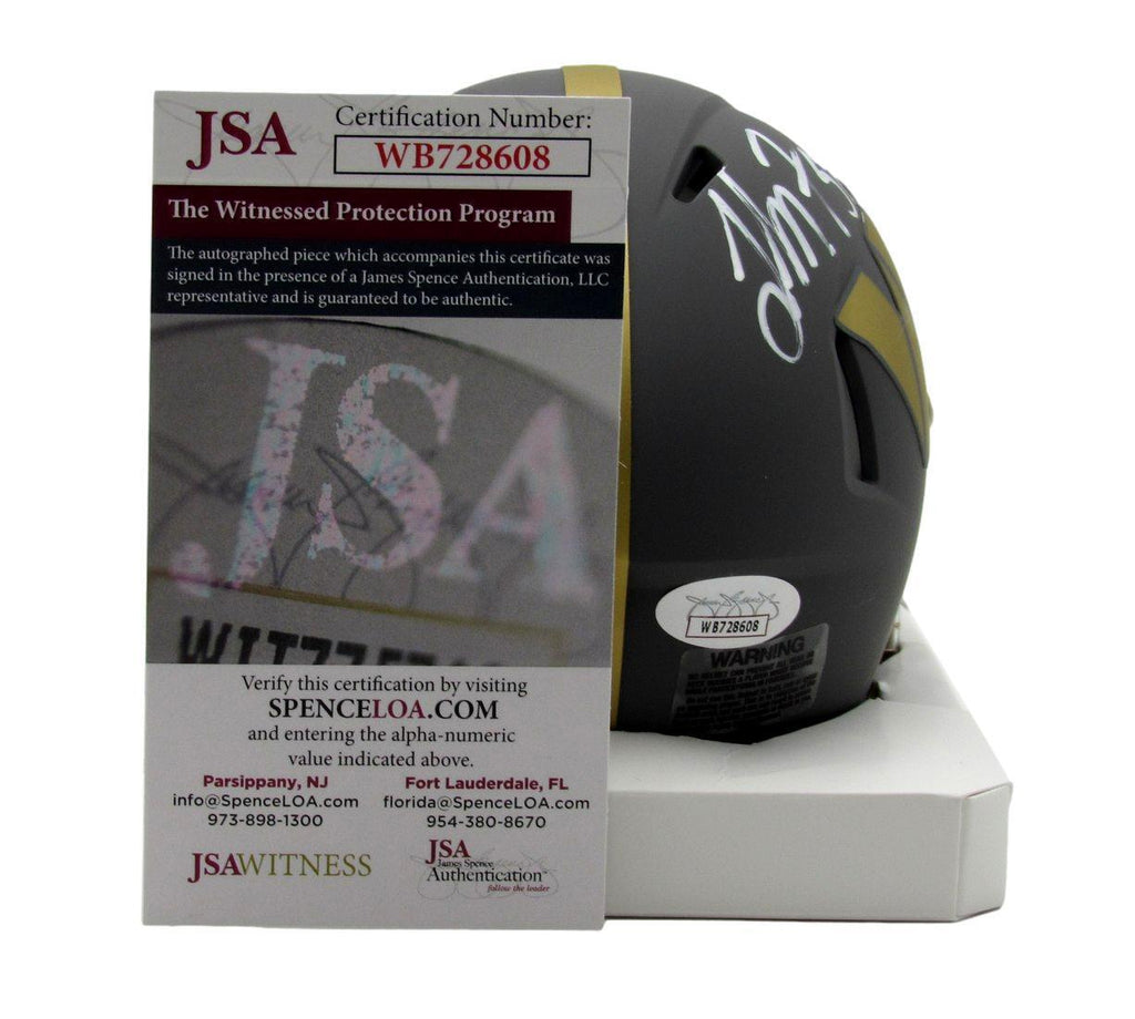 London Fletcher Signed/Autographed Commanders Slate Mini Helmet JSA 19 ...