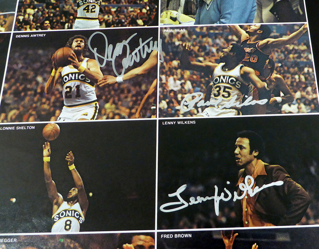 1978-79 NBA Champions Supersonics Auto Poster Photo 9 Sigs Fred Brown ...