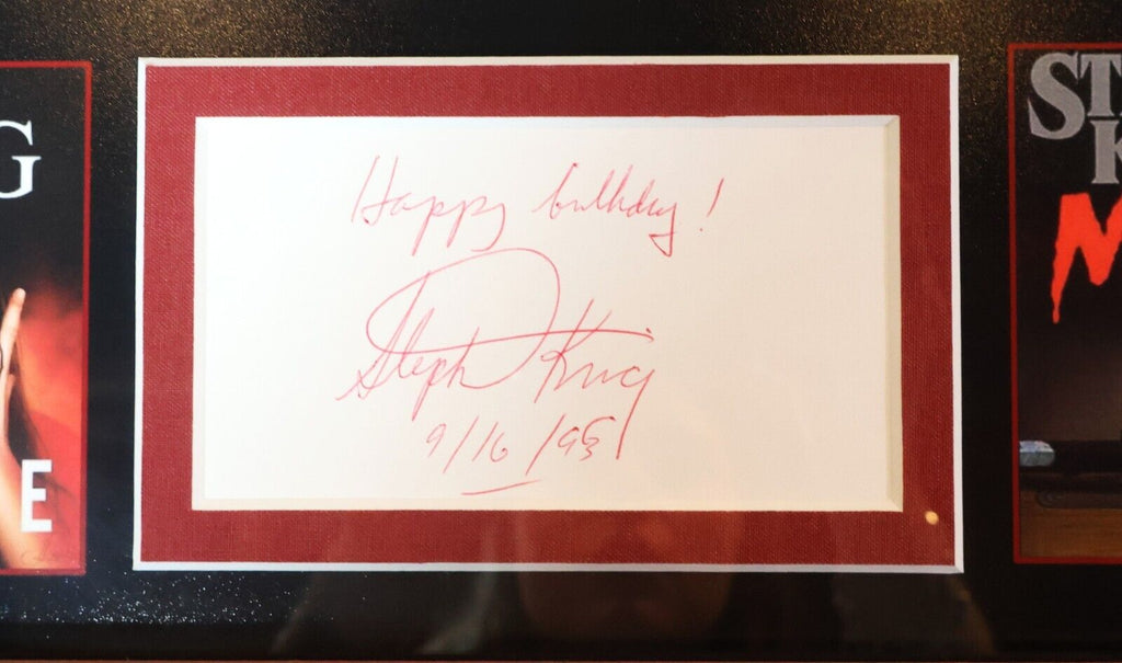 Stephen King Autographed Index Card in Framed "The King of Horror" Col ...