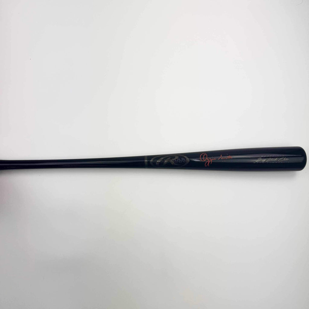 Autographed/Signed Ozzie Smith Black Rawlings Pro Baseball Bat Fanatic ...