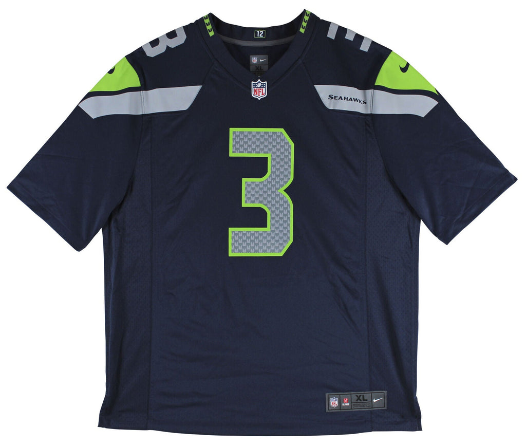 Seahawks Russell Wilson Authentic Signed Navy Blue Nike Jersey Fanatic ...