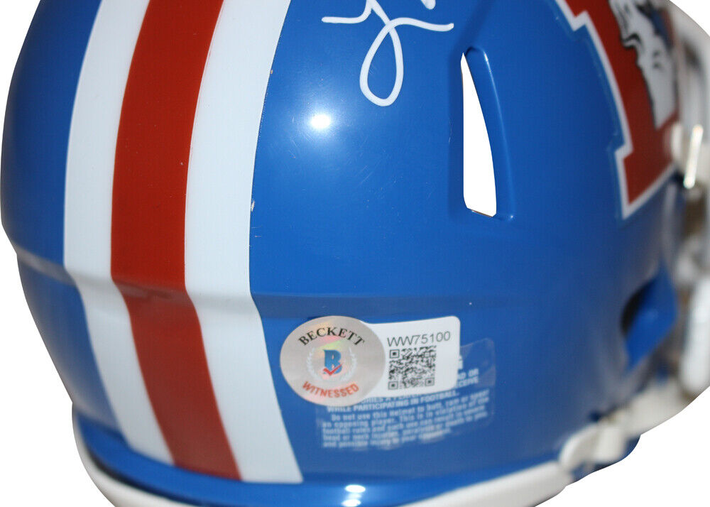 Louie Wright Autographed/Signed Denver Broncos D-Logo Mini Helmet BAS ...