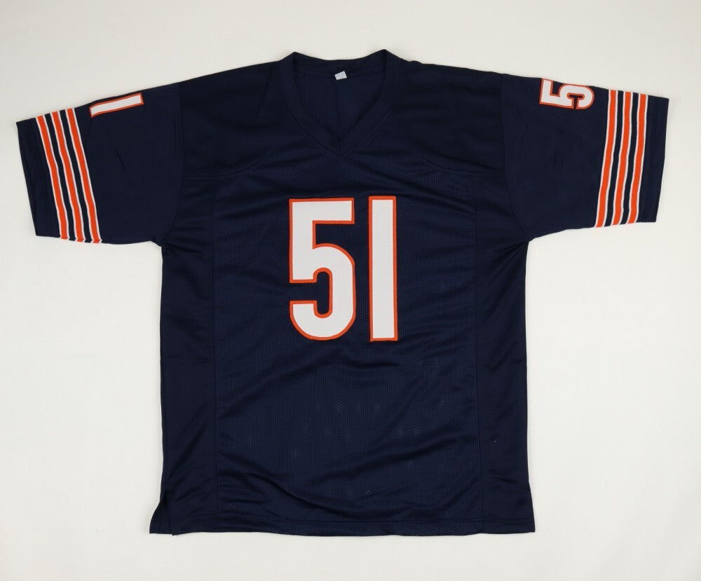 Dick Butkus Signed Chicago Bears Jersey (Beckett) 8xPro Bowl LB 1965-1 ...