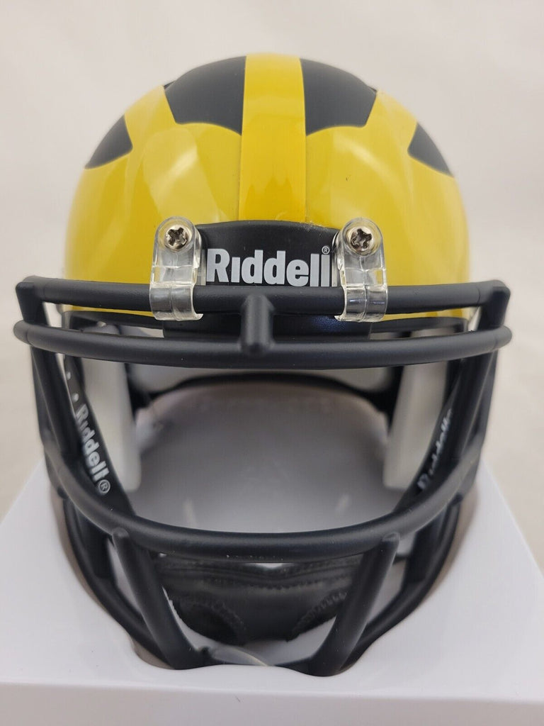 DONOVAN EDWARDS SIGNED MICHIGAN WOLVERINES SPEED MINI HELMET BECKETT Q ...
