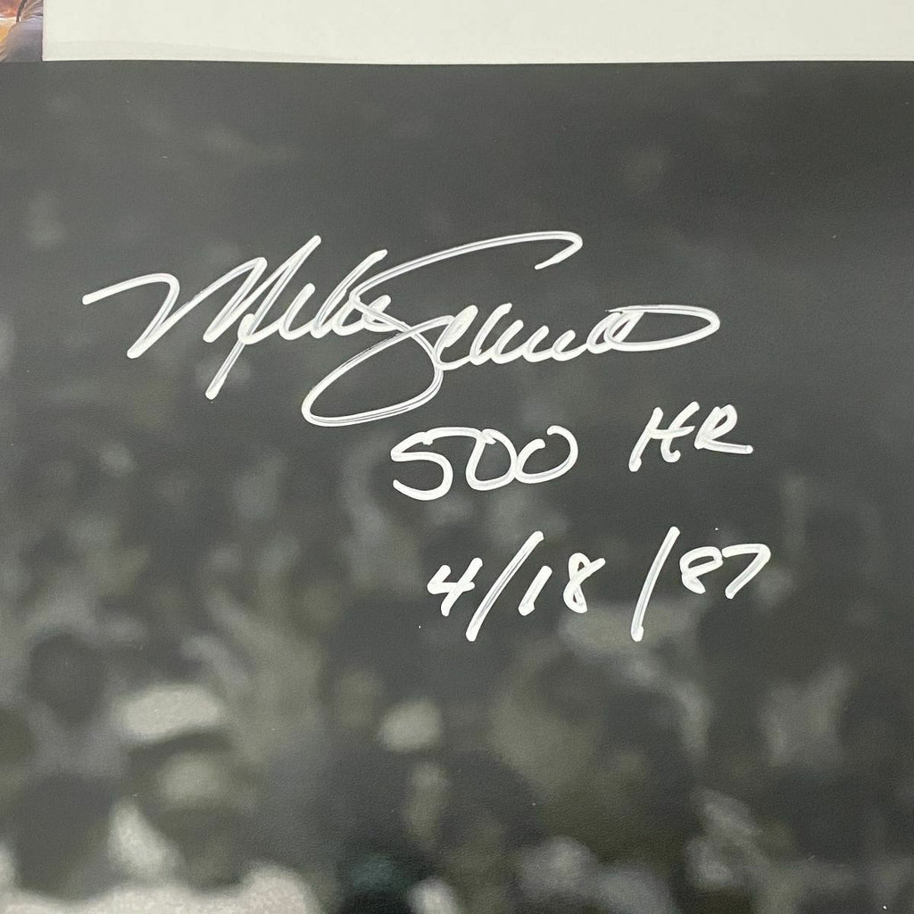 Autographed/Signed MIKE SCHMIDT 500th HR Inscribed Phillies 16x20 Phot ...