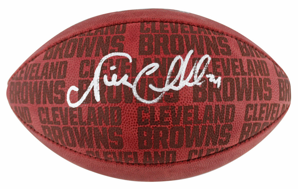 Browns Nick Chubb Signed Wilson "The Duke" Team Showcase Football W/ C ...