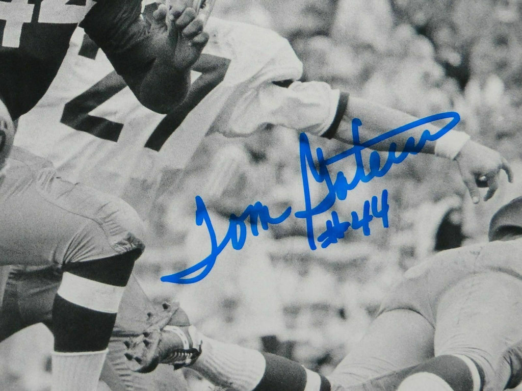 Tom Gatewood Autographed 8x10 B&W Horizontal Running Photo- JSA W Auth ...