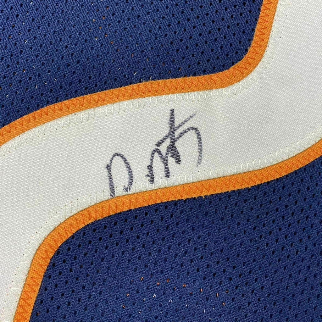 FRAMED Autographed/Signed DAVID MONTGOMERY 33x42 Chicago Blue Jersey J ...