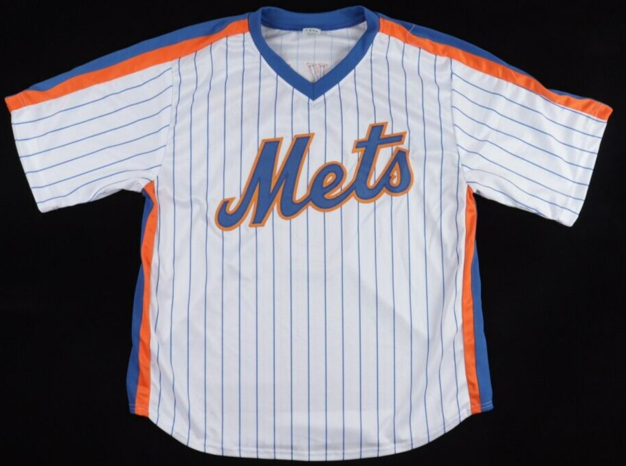 Wally Backman Signed New York Mets Jersey (Steiner) 1986 World Champ 2 ...