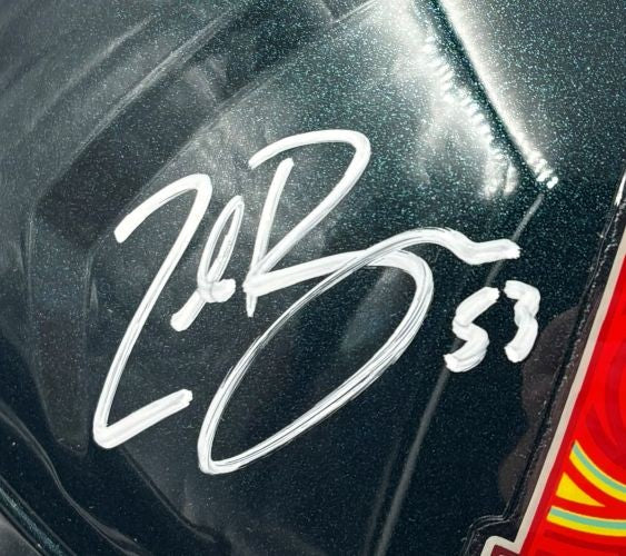 Zack Baun Signed Eagles FS Super Bowl 59 Speed Replica Helmet BAS w/ C ...