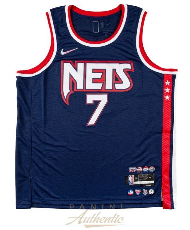 KEVIN DURANT Autographed Nets 75th Anniversary City Edition Jersey PAN ...