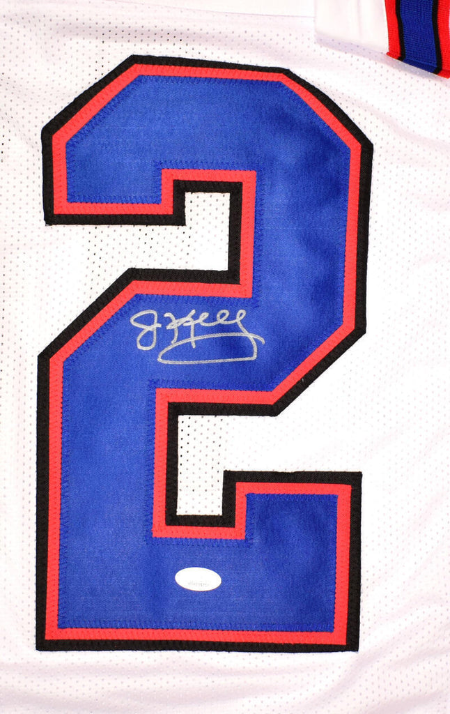 Jim Kelly Autographed White Pro Style Jersey- JSA W *Silver – Super ...