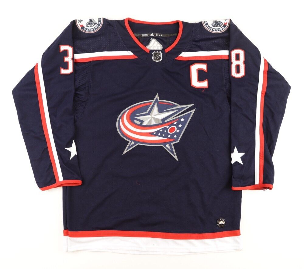 Boone Jenner Signed Columbus Blue Jacket Captain's Jersey (JSA COA) Al ...