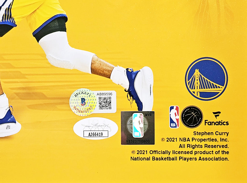 STEPHEN CURRY AUTOGRAPHED 16X20 PHOTO WARRIORS 62 POINT GAME BECKETT Q ...