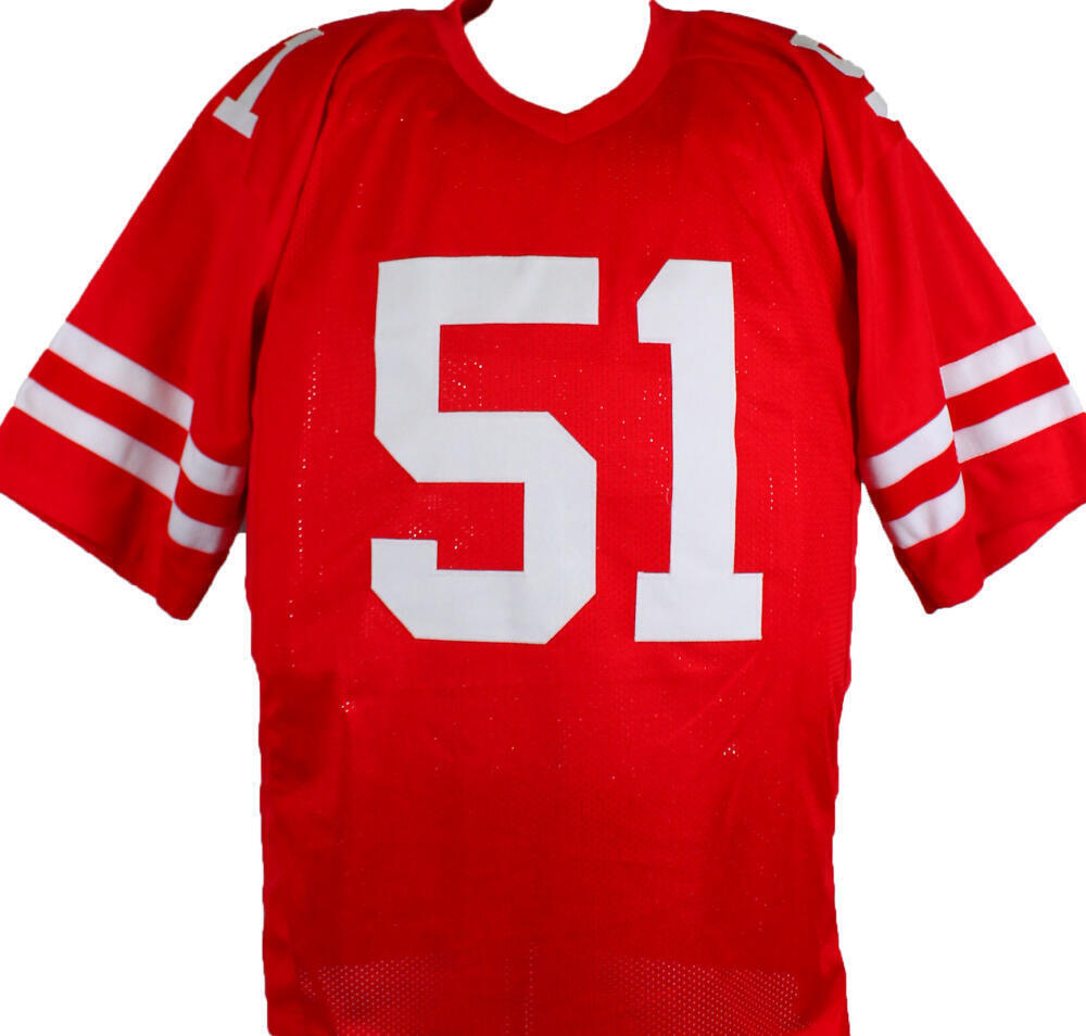 Randy Cross Autographed Red Pro Style Jersey-Beckett Hologram *Black ...