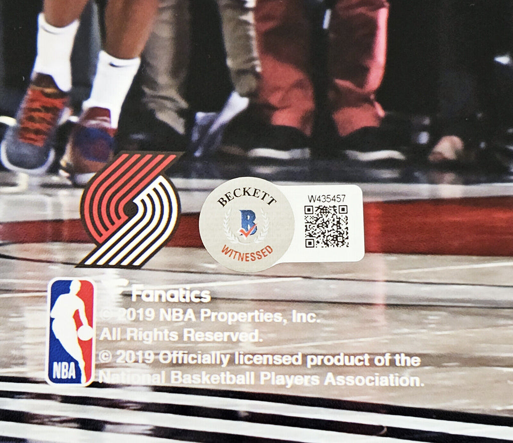 DAMIAN LILLARD AUTOGRAPHED 16X20 PHOTO TRAILBLAZERS BUZZER BEATER BECK ...