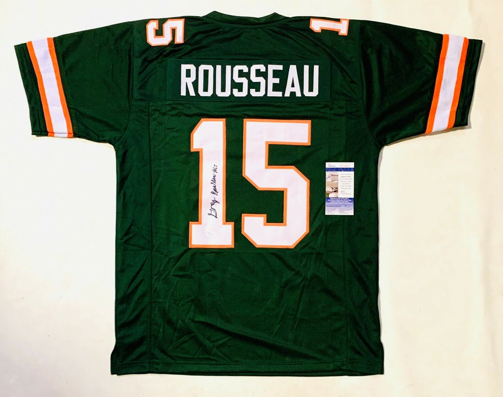 GREGORY ROUSSEAU AUTOGRAPHED COLLEGE STYLE JERSEY w/ JSA COA #SD14803 ...