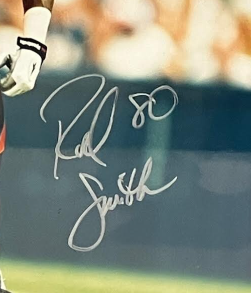 Rod Smith Autographed Denver Broncos (Navy) 8x10 Photo w/ Plaque Becke ...