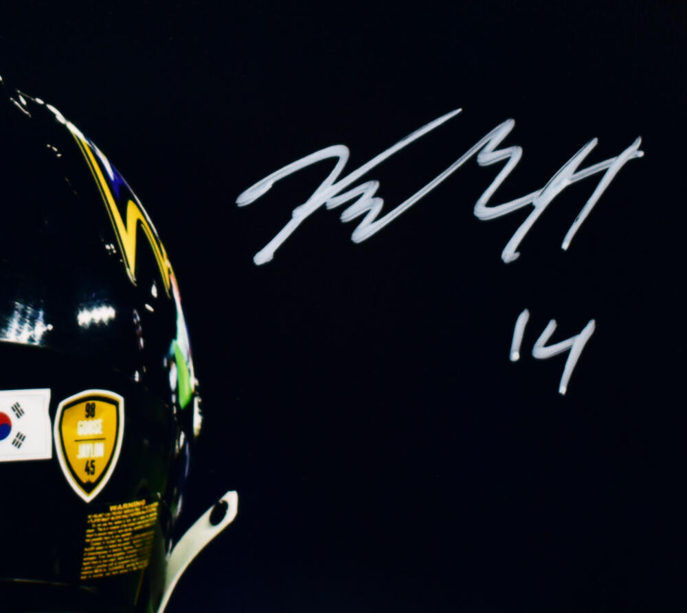 Kyle Hamilton Autographed Baltimore Ravens 8x10 Back View Photo- Becke ...