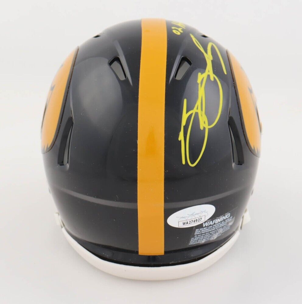 Brad Banks Signed Iowa Hawkeyes Speed Mini Helmet "02 All American" (J ...