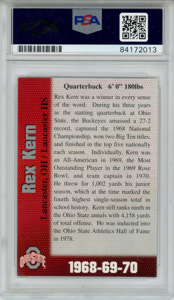 Rex Kern Autographed/Signed Trading Card PSA Slab 43775 – Super Sports ...