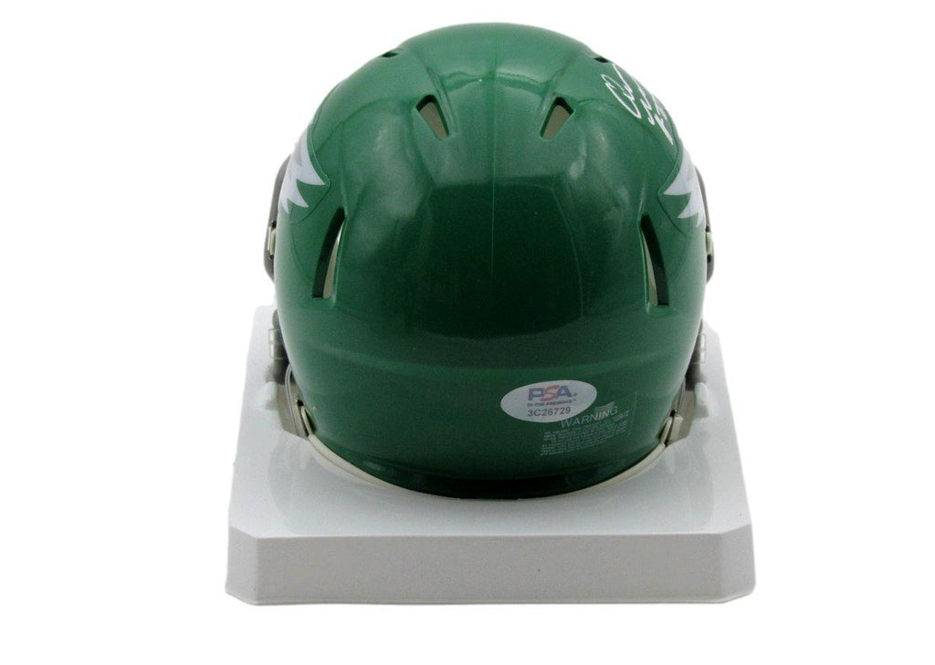 Quinyon Mitchell Signed/Autographed Kelly-Green Mini Helmet Eagles PSA ...