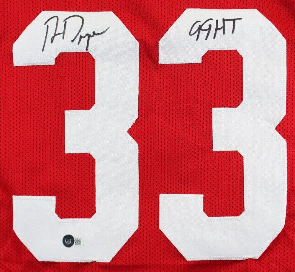 Ron Dayne Signed Wisconsin Badgers Jersey (Beckett) Running Back / NY ...