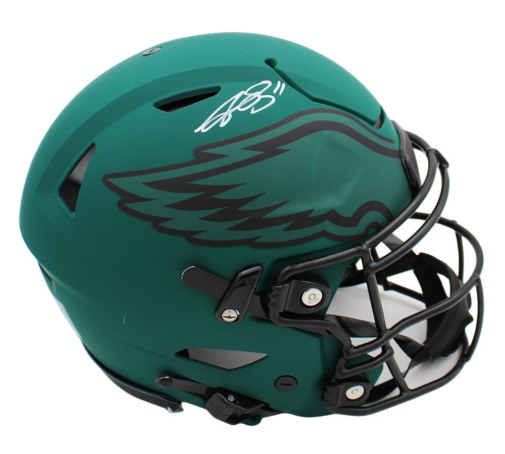 AJ Brown Signed Philadelphia Eagles Speed Flex Authentic Rave NFL Helm ...