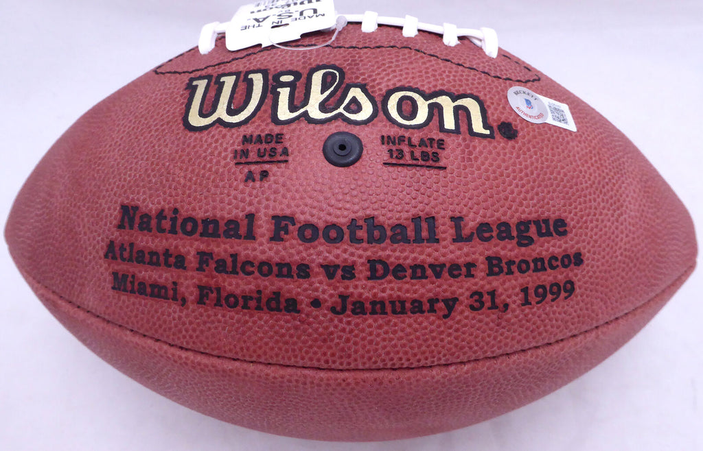 Joe Namath Autographed SB Logo NFL Leather Football Good Luck Beckett ...