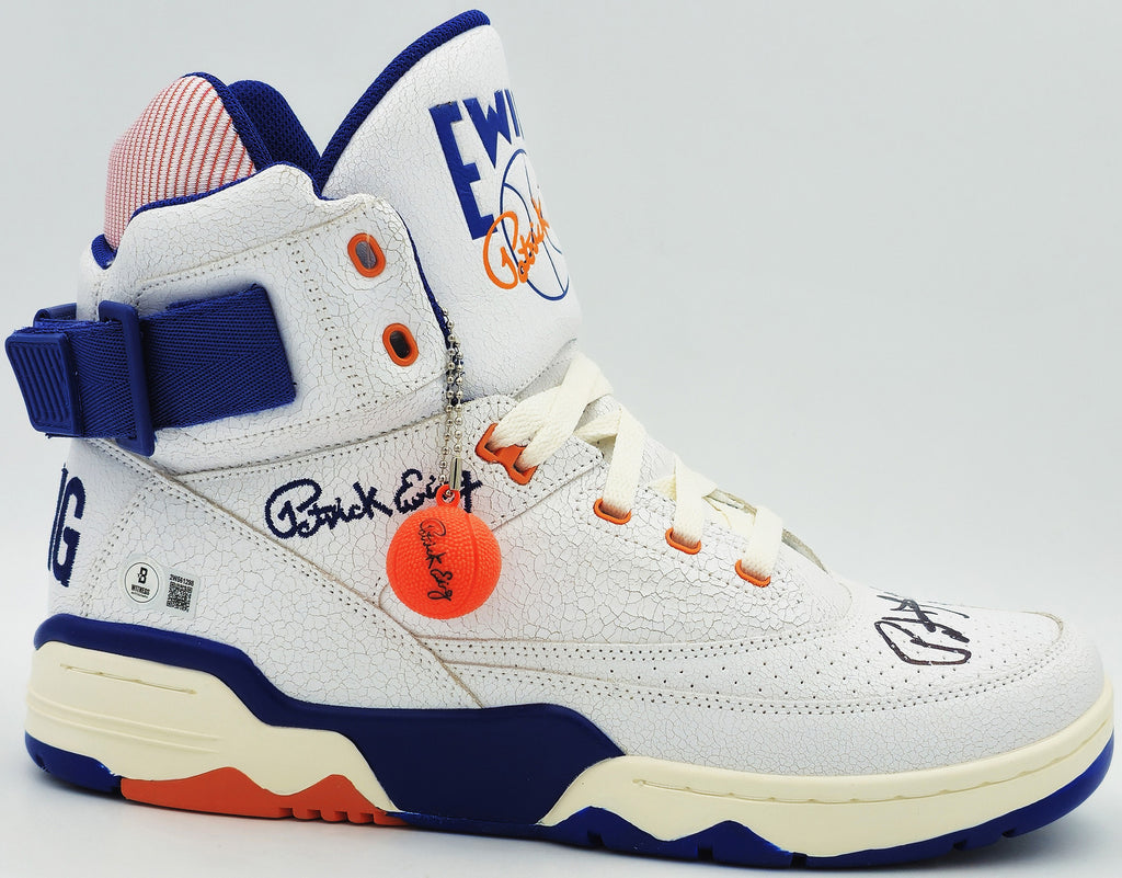 PATRICK EWING AUTOGRAPHED ATHLETICS 33 HI RIGHT SHOE KNICKS 13 BECKETT ...