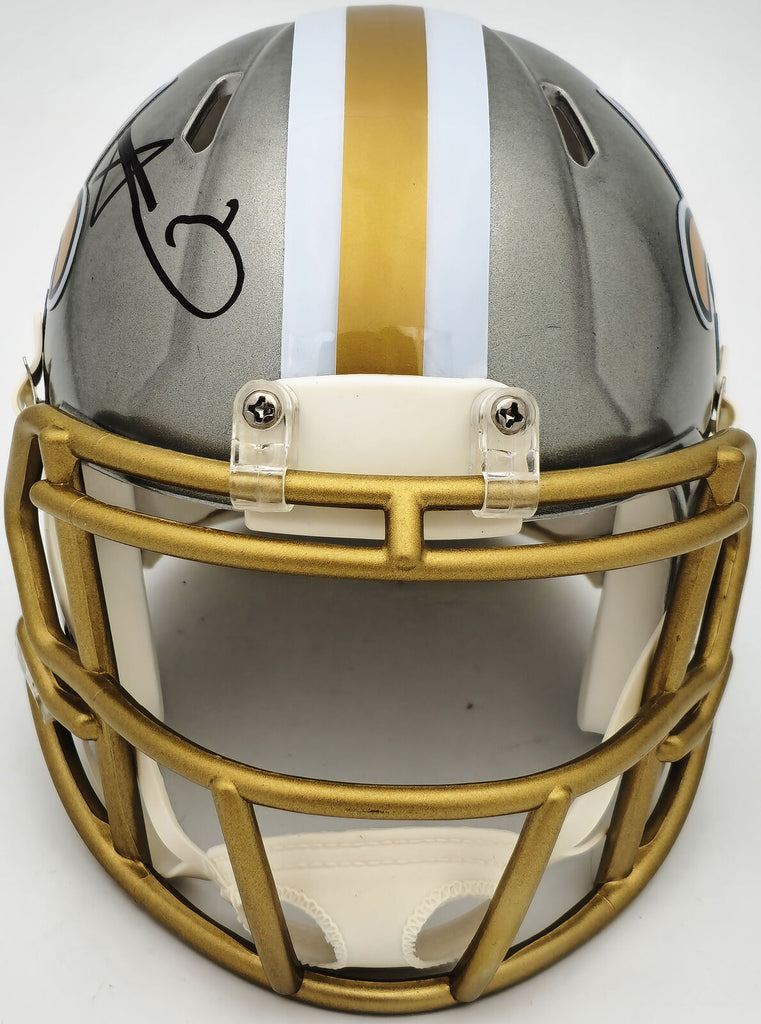 ALVIN KAMARA AUTOGRAPHED SAINTS FLASH GRAY MINI HELMET BECKETT WITNESS ...